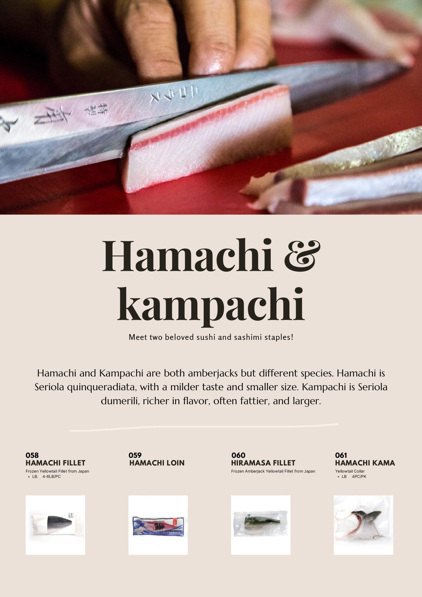 Hamachi & Kampachi – Yama Seafood